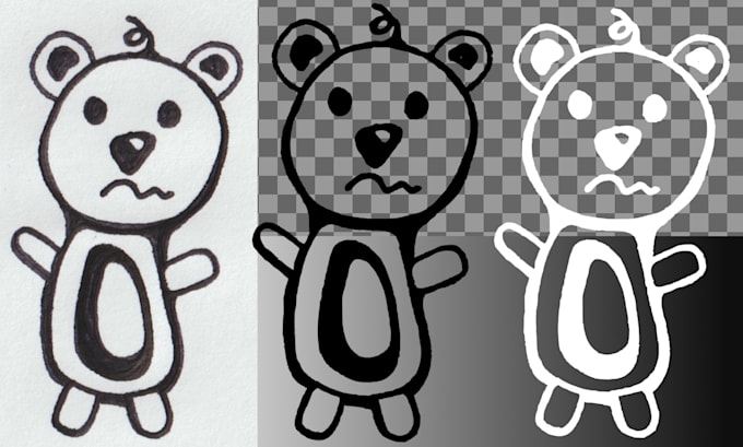 Create a digital line art from your drawing by Webbtj | Fiverr