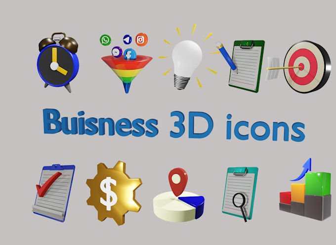 Model and animate3d icons and interface elements by Blacksad85 | Fiverr
