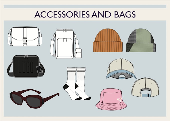 Make accessories sketches and professional tech packs by Serra6 | Fiverr