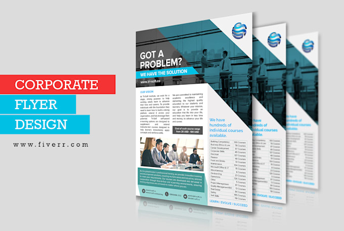 Design business, corporate flyer by Pjeristudent | Fiverr