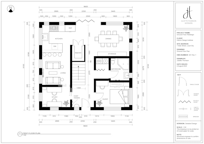 Interior design, 2d floor plans, and room layouts by Juliettethomson ...