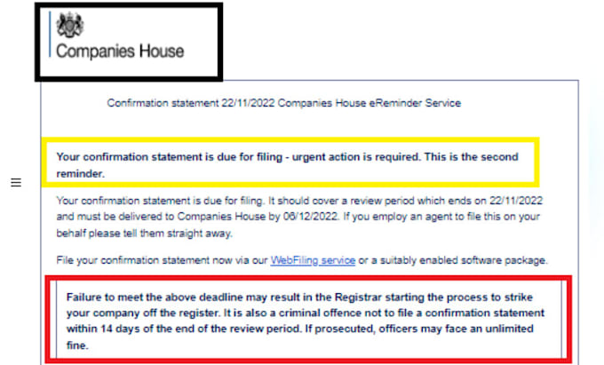 File confirmation statement for you by Shah_xain | Fiverr