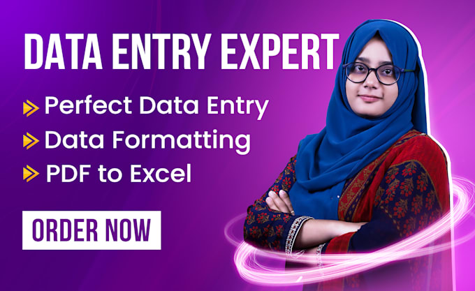 Be your data entry, data mining, data formatting and pdf to excel expert by Farjana_manzoor | Fiverr