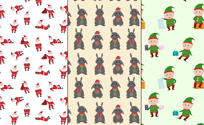 Design seamless repeat cartoon pattern by Tim_kseniya | Fiverr