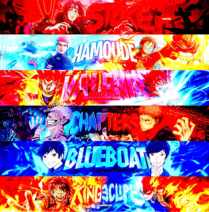 Best banner header for anime or games by Sazoki_ff | Fiverr