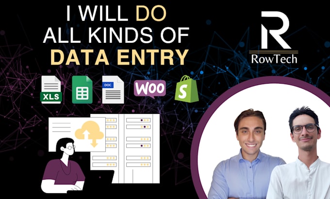 Data entry, web research, product listing and more by Rowtech_italia | Fiverr