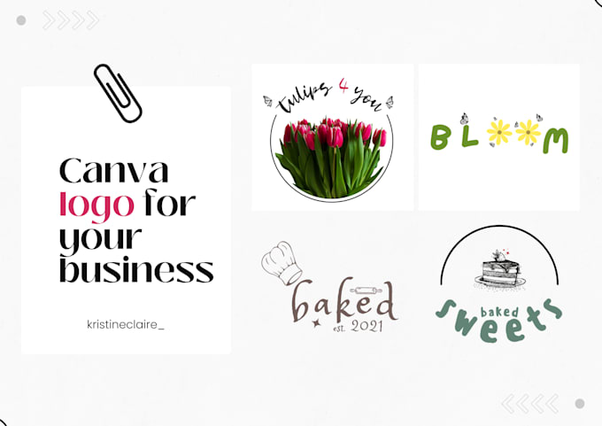 Create a trendy canva logo by Kristineclaire_ | Fiverr
