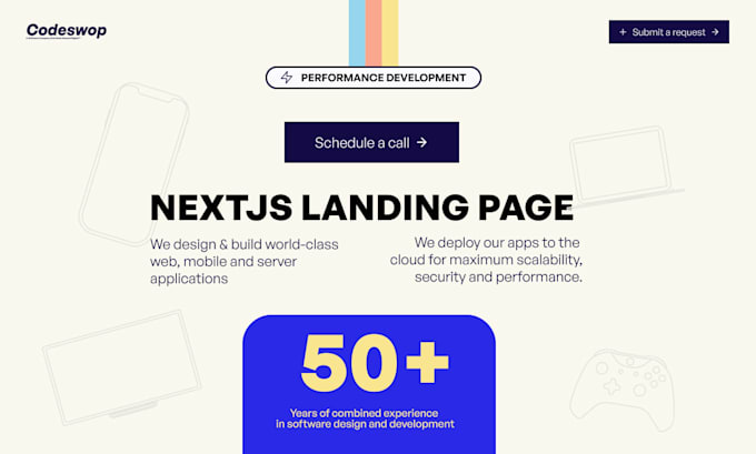 Build and deploy a custom landing page in nextjs by Codeswop | Fiverr Build and deploy a custom landing page in nextjs by Codeswop | Fiverr