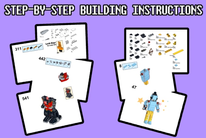 Create pdf instructions for your lego model by Chopperbricks | Fiverr