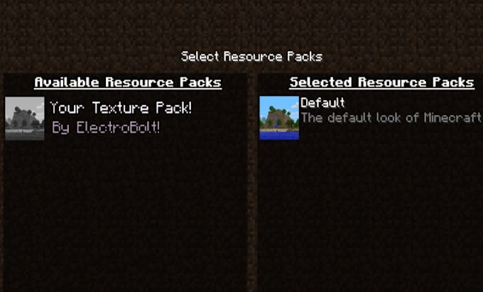 Make you a custom minecraft texture pack by Electrobxltyt | Fiverr