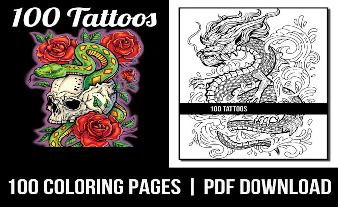tattoos coloring book