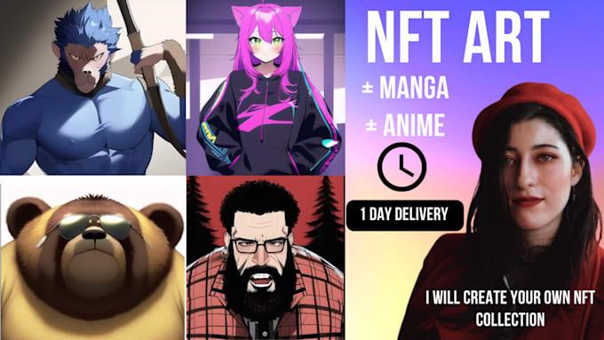 Draw nft anime style by Denivalchinova | Fiverr