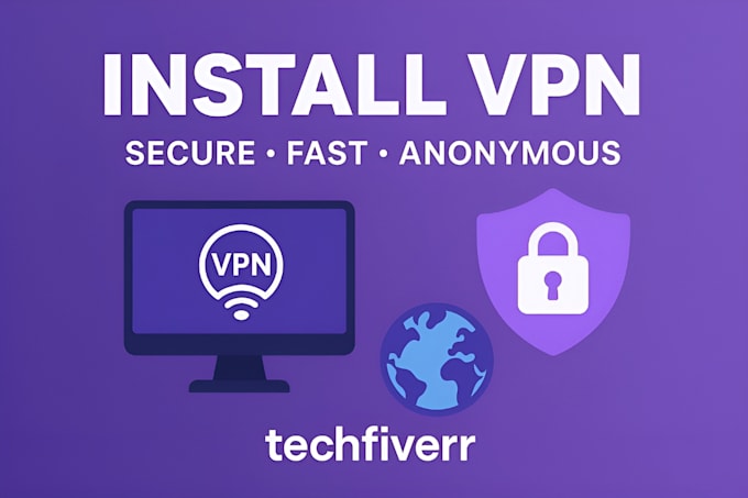 Install vpn on your pc, computer, laptop or macbook by Techfiverr | Fiverr