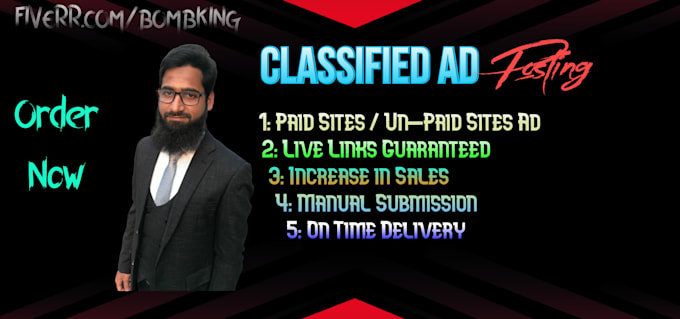 Do classified ad posting in top classified sites by Bombking | Fiverr