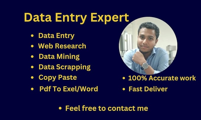Do perfect data entry, web research and copy paste by Mdabdullah991 | Fiverr