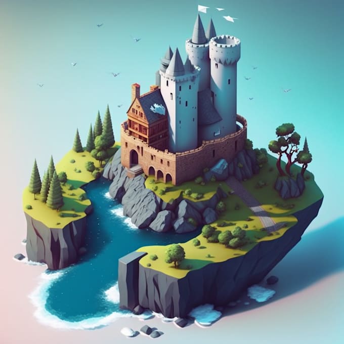 Create isometric landscapes for you by Caseostrich | Fiverr