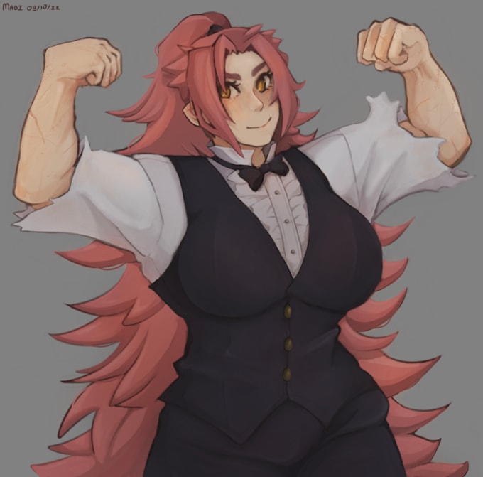 Draw a semi realistic anime character by Loveline2003 | Fiverr