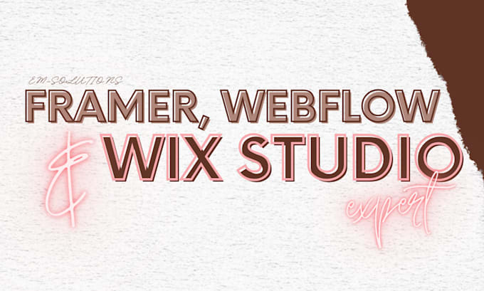 Design, redesign, fix, edit framer, wix studio, webflow website framer template by Em_solutions ...