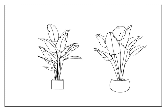 Draw a plant illustration with one line art in 24 hours by Sondhi_khan | Fiverr