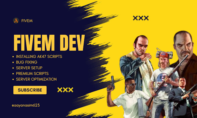 Be your fivem developer and create you fivem server no qbcore by ...