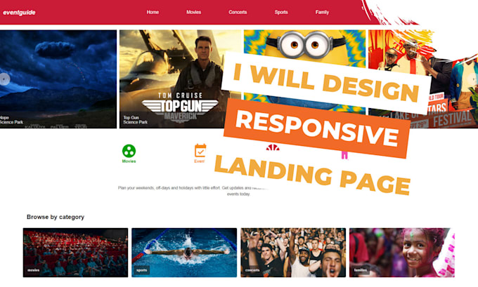 Design responsive landing page website with react by Mauricenganga | Fiverr
