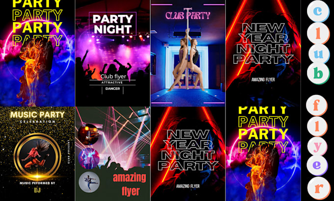 Design club flyer, party flyer, event flyer, and night club flyer by ...