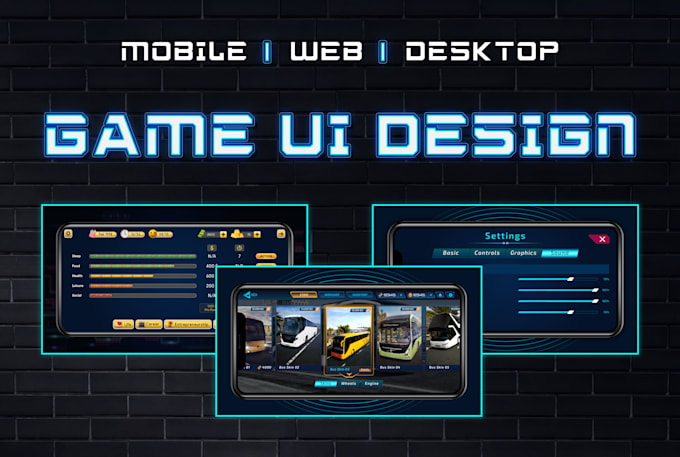 Do ui ux design for games on ios, android, web, and desktop platform by ...