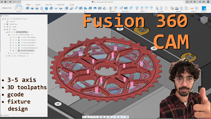 Program your cnc machine using fusion 360 cam by Protodreamer3d | Fiverr