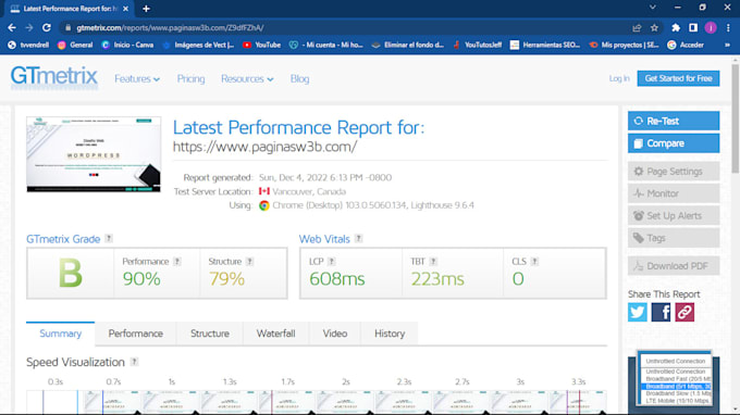 Optimize your wordpress website loading speed and performance gtmetrix ...