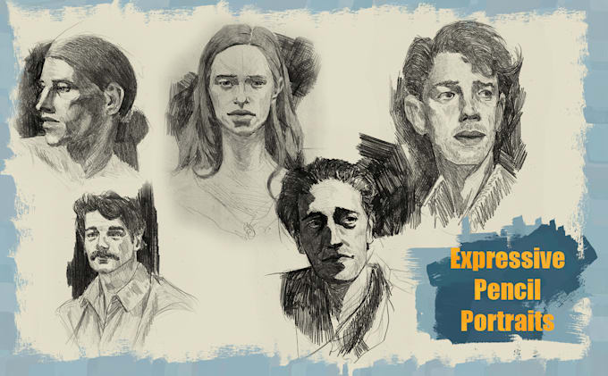 Draw an expressive pencil portrait by Mush_draws | Fiverr