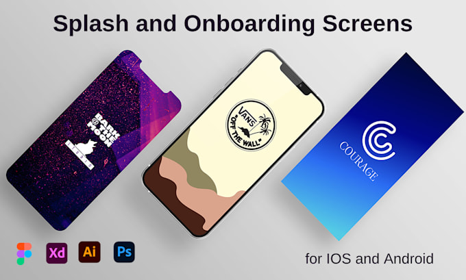 Design splash screen and onboarding screen for mobile app by Rehanasabri | Fiverr