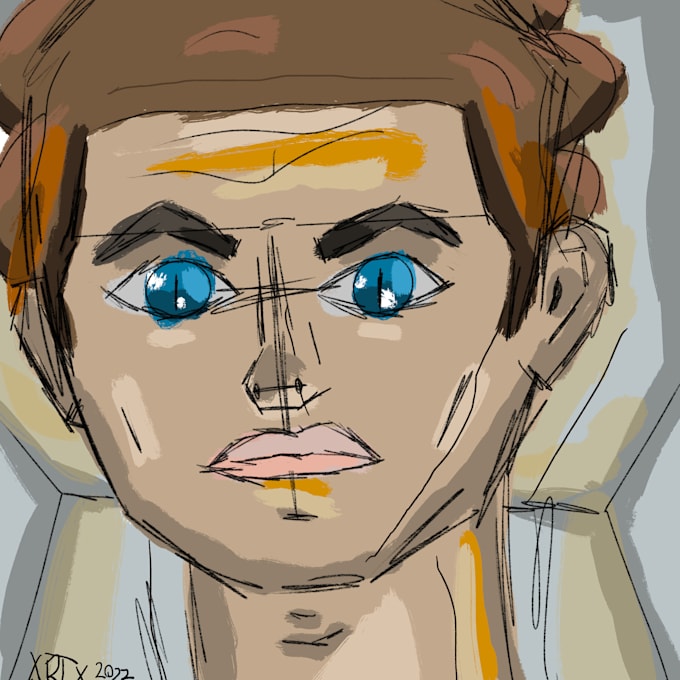 Draw you a sketchy abstract face portrait by Art_restart | Fiverr