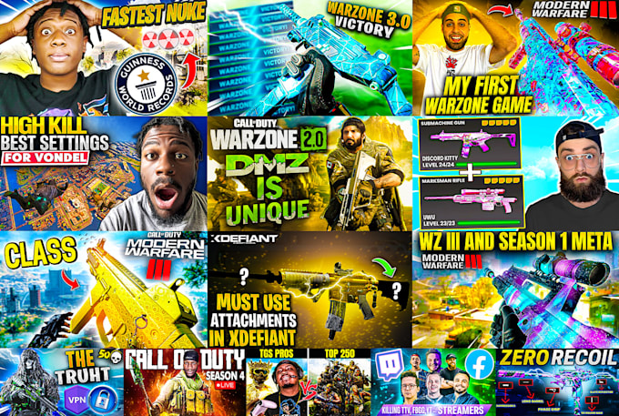 Design a high quality cod warzone thumbnail by Thedanishyt | Fiverr