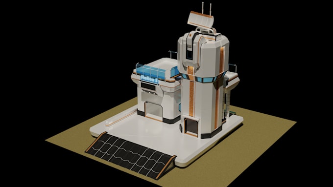 3d futurist structures for your scifi environment by Ericdbrochu | Fiverr