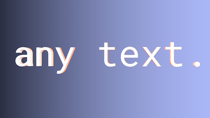 Animate any text in any font on any background by Loveheart34 | Fiverr