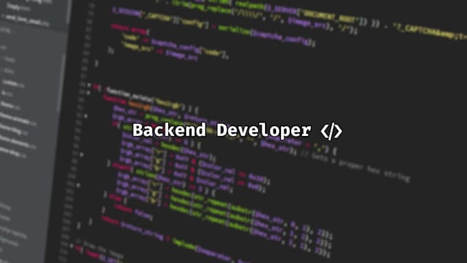 Be your backend developer by Tplueer | Fiverr