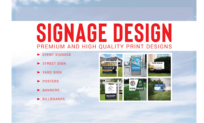 Design event signage, yard signs, and other outdoor graphics by Nick ...