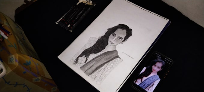 Hand draw realistic graphite pencil sketch by Zi_designers | Fiverr