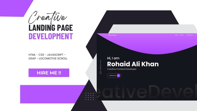 Create An Interactive Landing Page With Gsap Animations By Rohaidalikhan Fiverr
