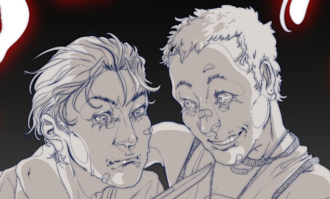 Draw dynamic bust illustrations of your character by Doidoidoi | Fiverr