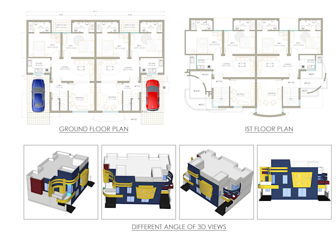 Do 2d architectural drawings in autocad and revit by Arch_dwell | Fiverr