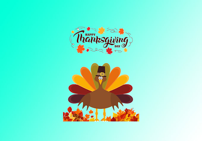 Design custom pilgrim turkey peeking logo with unlimited revision by ...