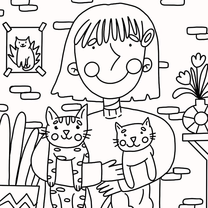Coloring book pages for children by Angvangogh | Fiverr