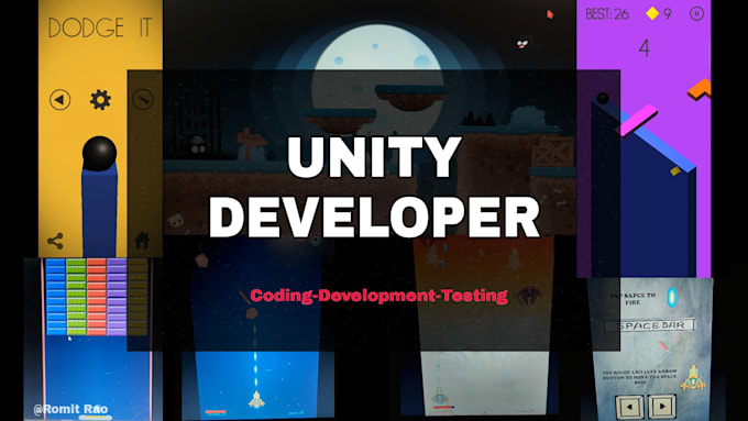 Develop 2d and 3d games for you in unity by Romitrao | Fiverr
