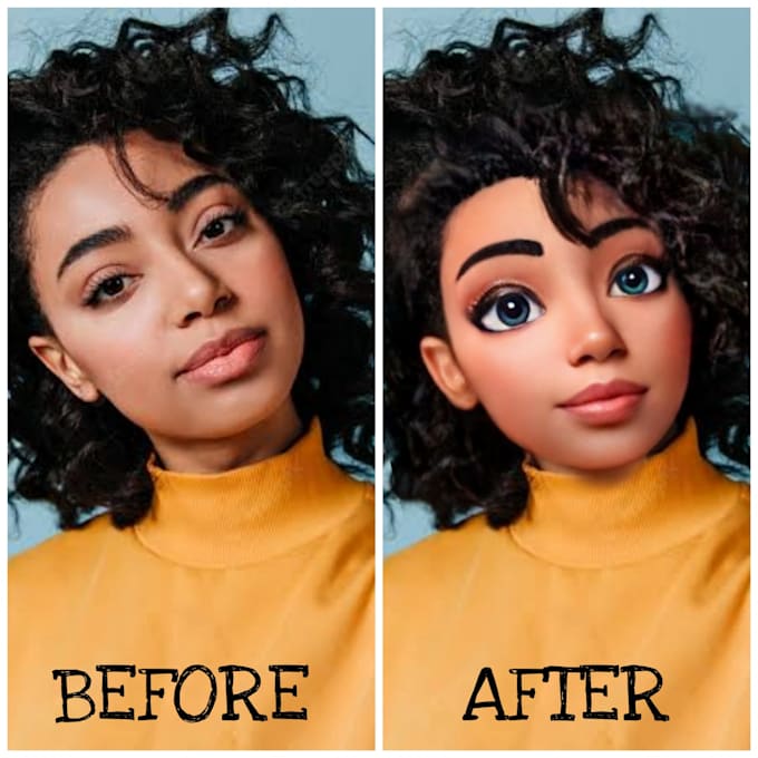 Make your 3d cartoon face on your photo by Zairobyroby | Fiverr