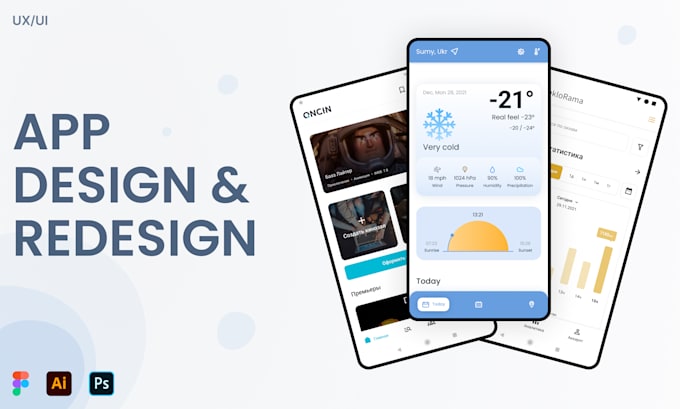 Design or redesign your mobile application by Denys_bolshunov | Fiverr