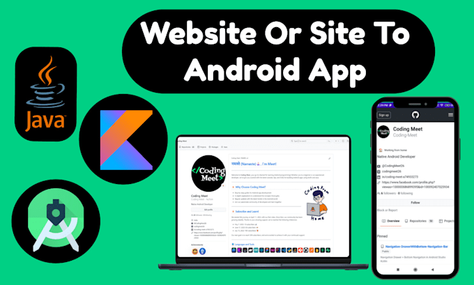 Convert website to android app using webview by Meet_bhavsar | Fiverr
