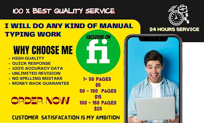 Accurate extra fast typing job within 24 hours by Risu4online | Fiverr