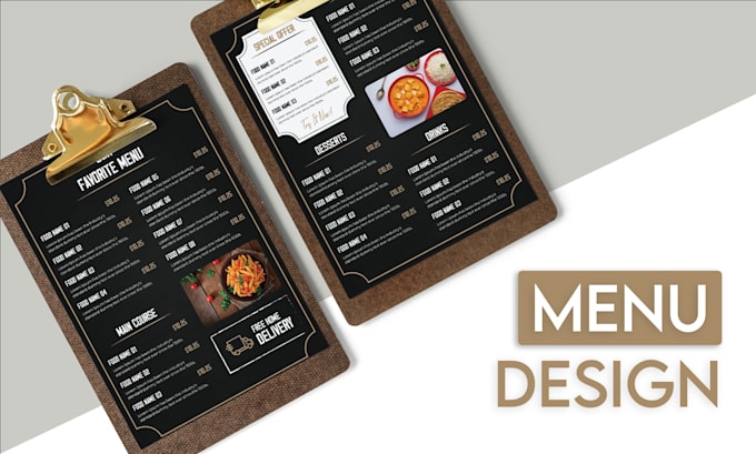 Make a unique menu for your restaurant, café, or hotels by Mandeshk ...