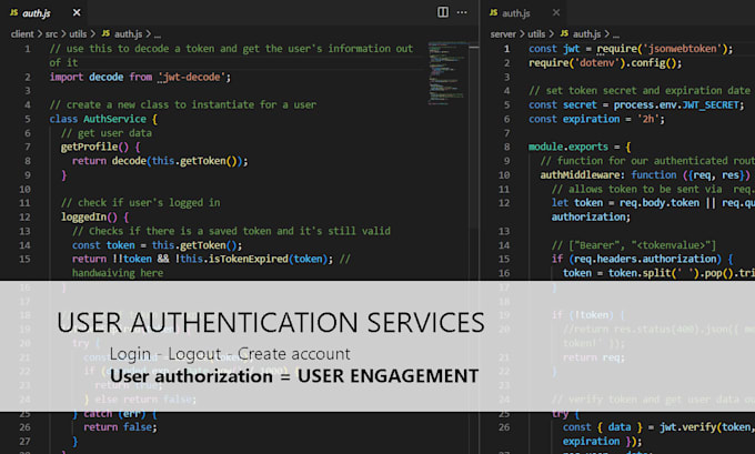 Add authentication to your web app by Finnbyfive | Fiverr